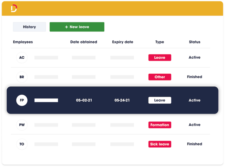 Online training and leave planning | Dispatcher